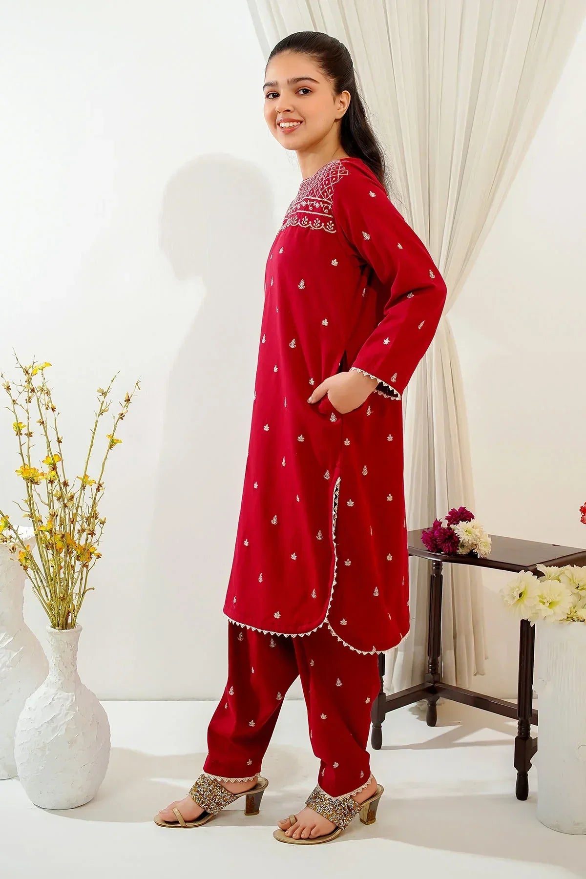 Chiffon Embroidered 3 Pc Suit - Festive Formals Dresses – Wear Ochre