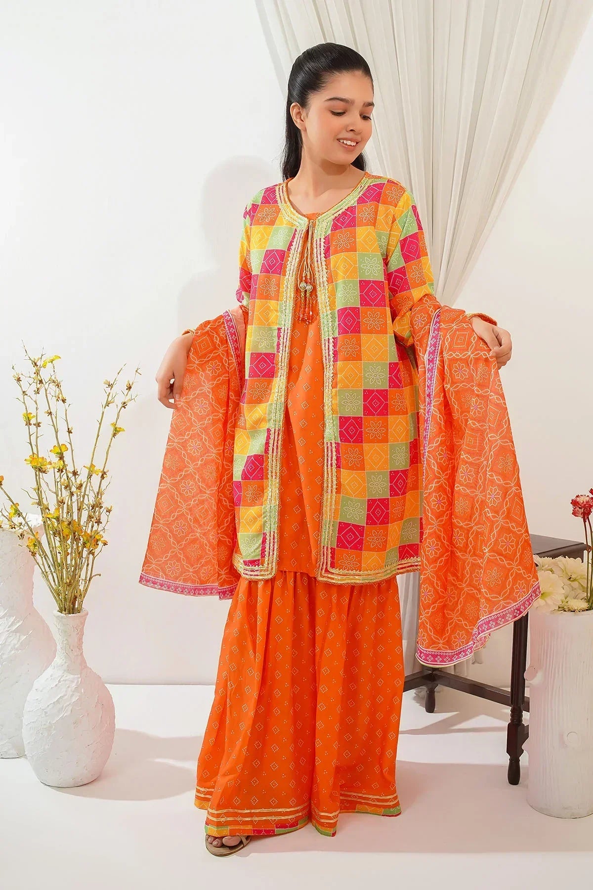 Swiss Lawn Digital Printed 3 Pc Suit - Formal Dress For Girls – Wear Ochre